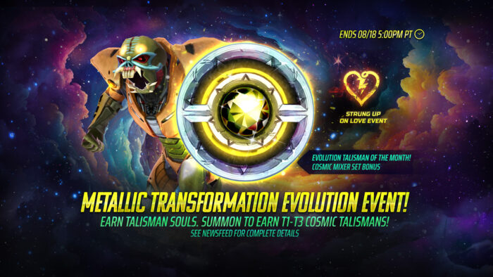 Metallic Transformation (Evolution) – Earn Cosmic Talismans and Upgrade ...