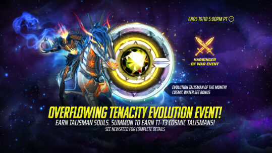 Overflowing Tenacity Clan Event (Evolution) – Earn Cosmic Talismans and Upgrade Materials ...